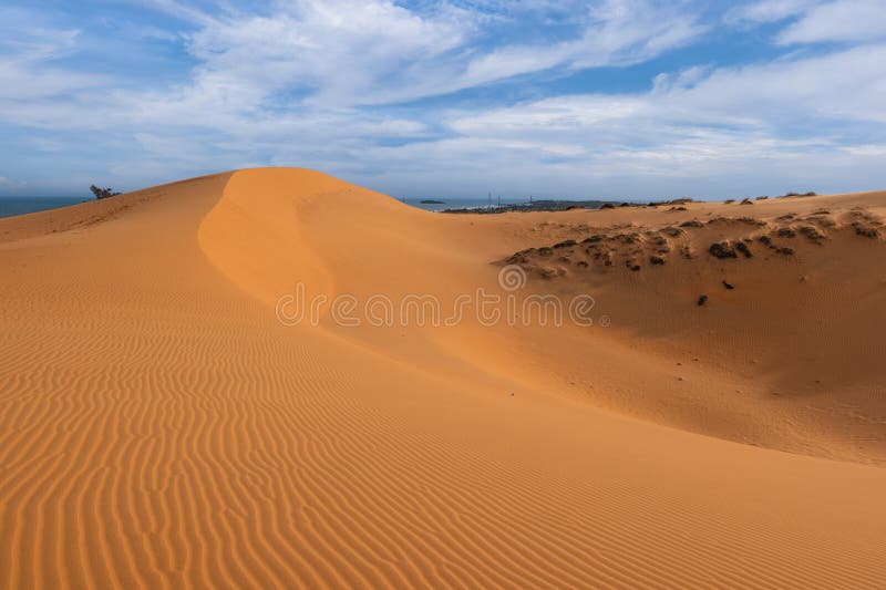 Red Sand Dunes Located at Mui Ne in Vietnam Stock Photo - Image of ...