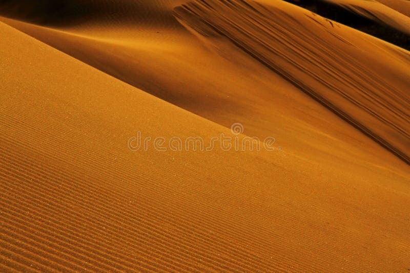 Red Sand Dunes, Shapes and Shadows at the Sunset in Singing Dunes in ...
