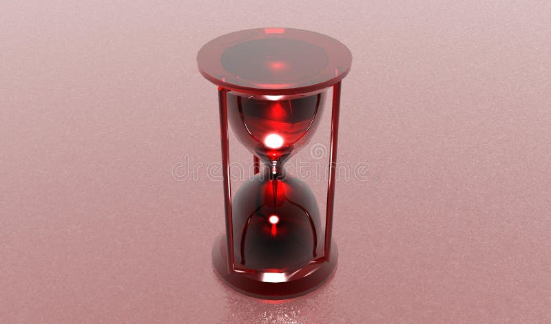 Red Sand Glass stock illustration. Illustration of counting - 12846096