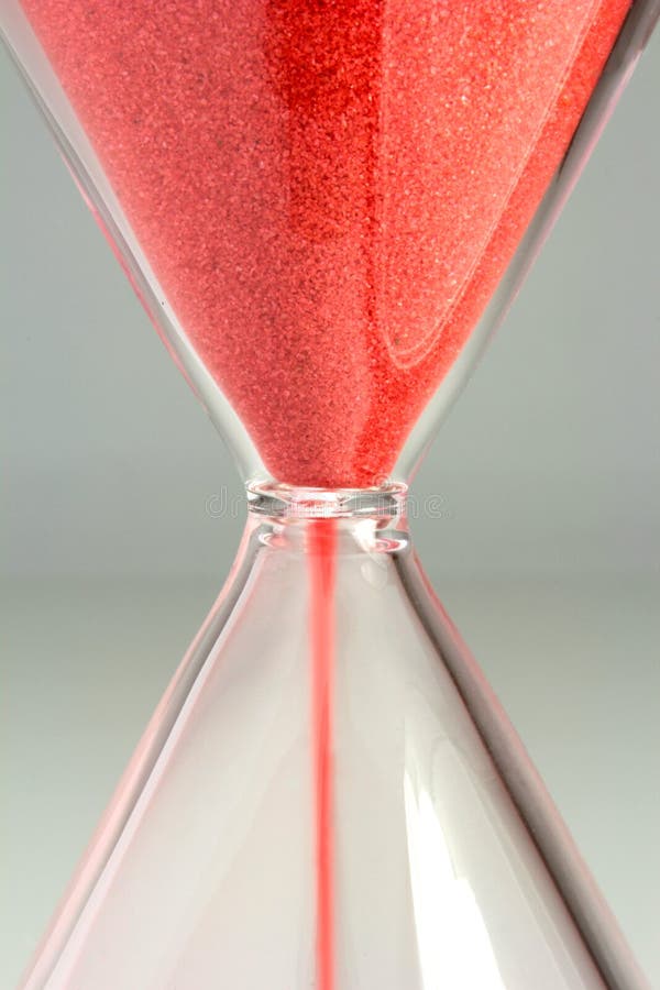Red sand hourglass stock photo. Image of passing, stop - 24028306