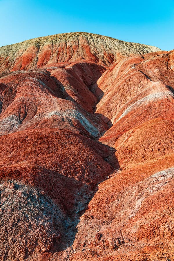 Red Sand Mountains in the Desert Area Stock Image - Image of nature ...