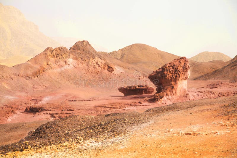 The Red Sand Rocks in Timna Park, Israel Stock Image - Image of negev ...