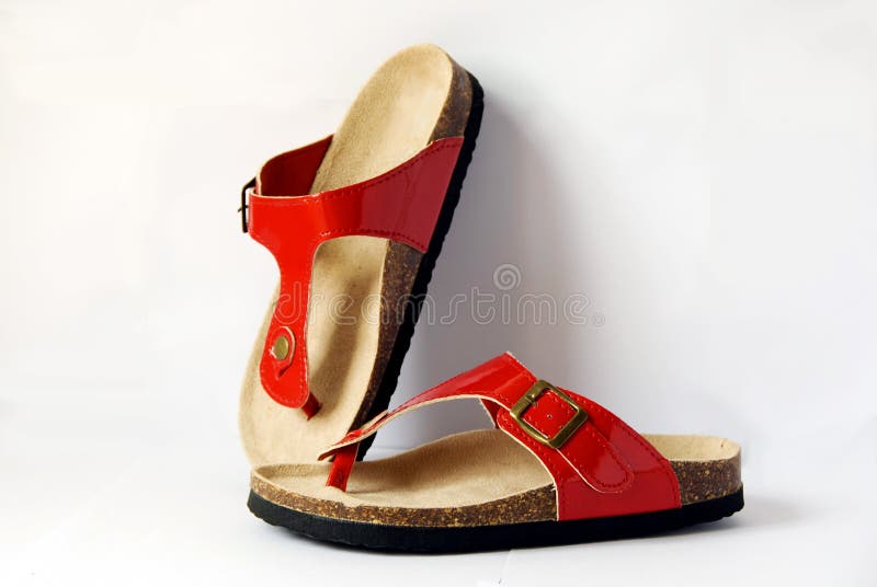 Red sandal. stock image. Image of shoes, ware, isolated - 30439241