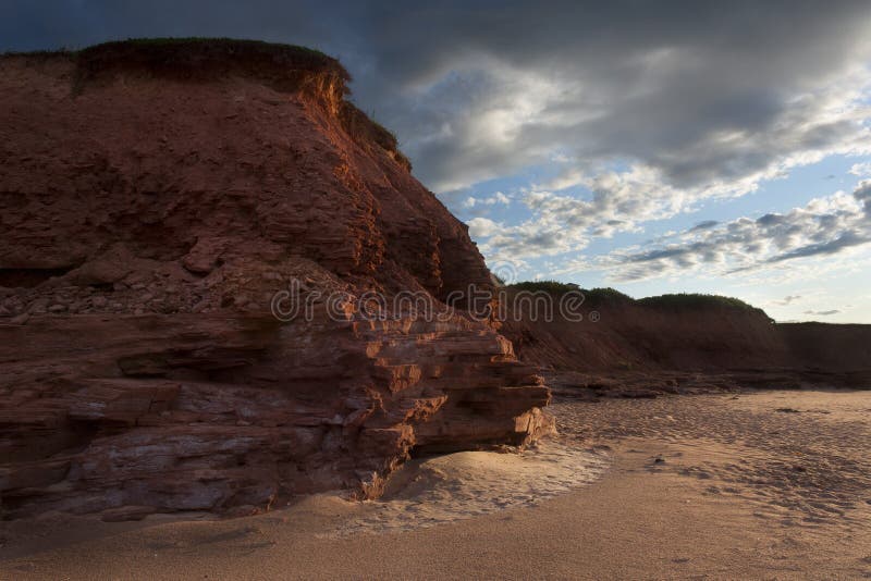 Red Sandstone Cliffs stock image. Image of clouds, cove - 25938119