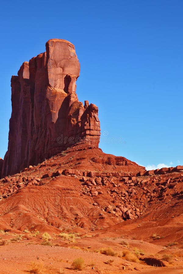 The Cliffs of Red Sandstone at Sunset Stock Image - Image of landmark ...