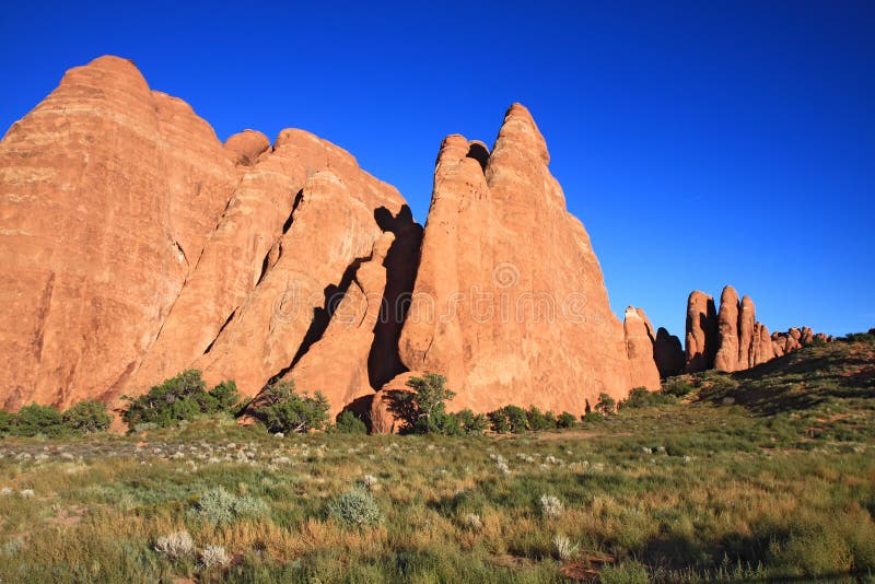 Red Sandstone Formations stock image. Image of flat, erosion - 16406229