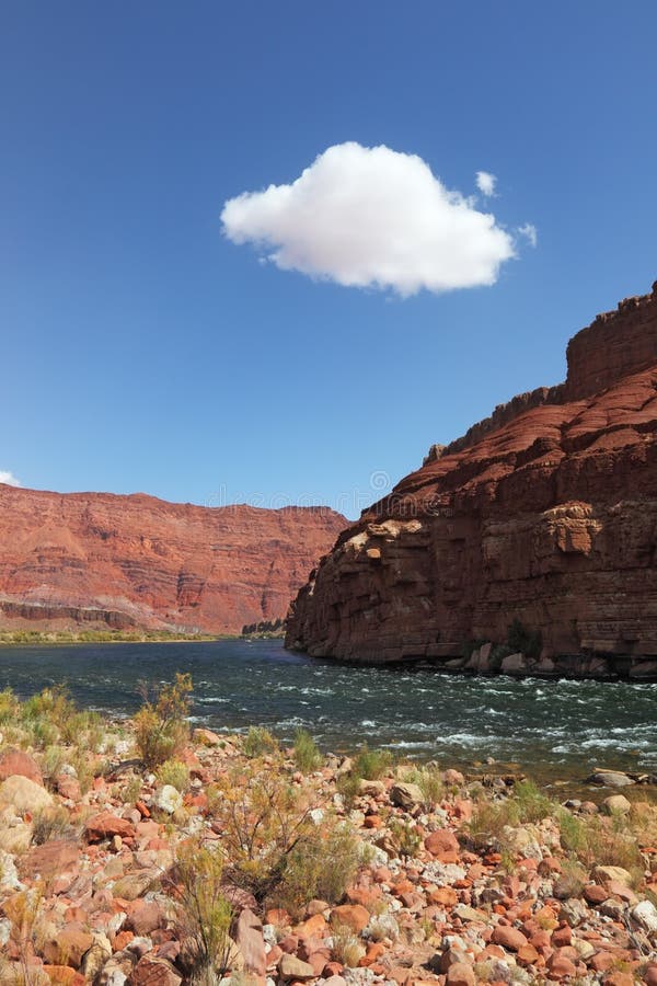 The Red Sandstone and River Stock Photo - Image of west, america: 192322844