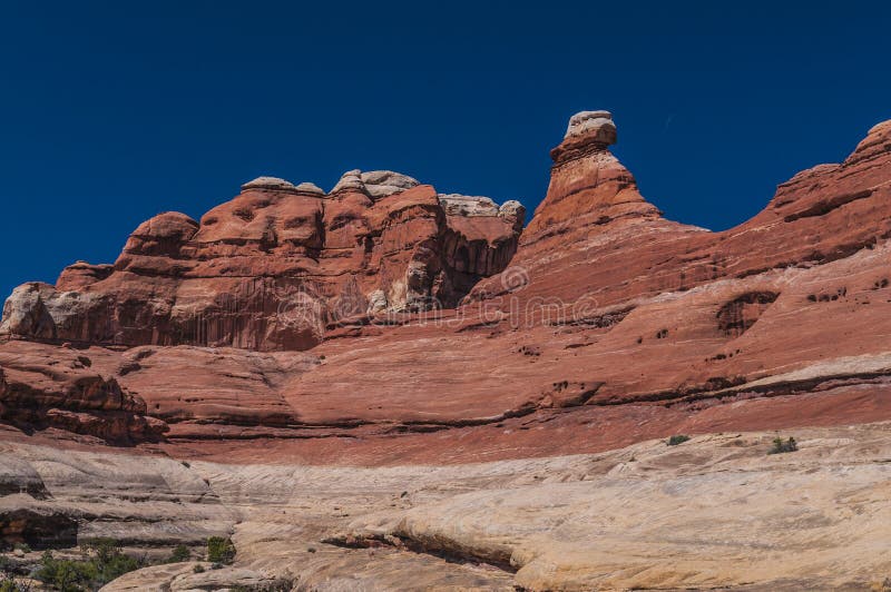 Red Sandstone Rock Formation Stock Photo - Image of rugged, reddish ...