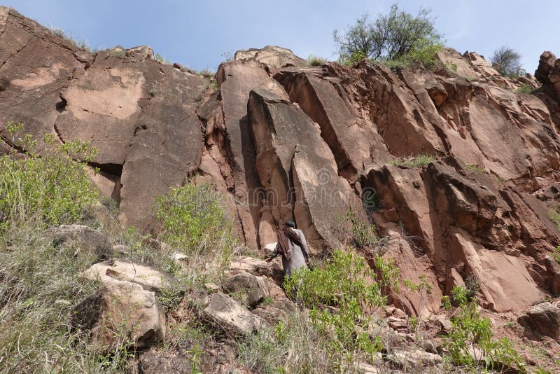 Red sandstone rocks stock photo. Image of bedrock, badlands - 183014764
