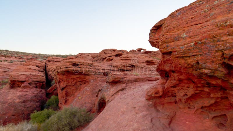 Red Sandy Mountains Under the Blue Sky in St.George City Stock Image ...