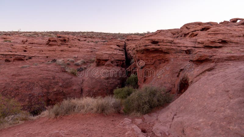 Red Sandy Mountains Under the Blue Sky in St.George City Stock Photo ...