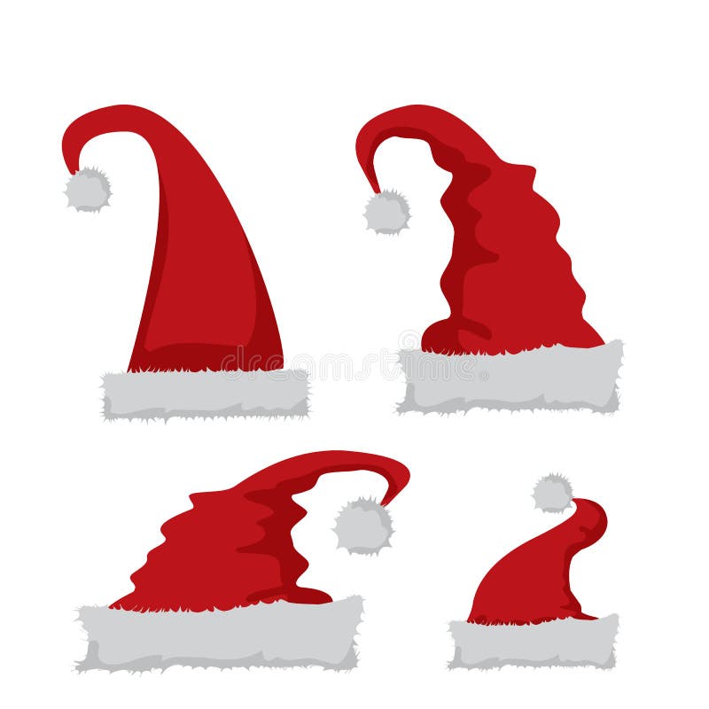 Red Santa Hat Icon on White Stock Vector - Illustration of design ...