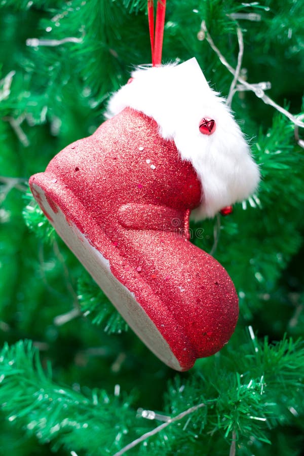 Red santa s boot stock photo. Image of holiday, decoration - 46793660