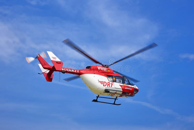 Red Sar Helicopter in the Air Editorial Stock Image - Image of heli ...