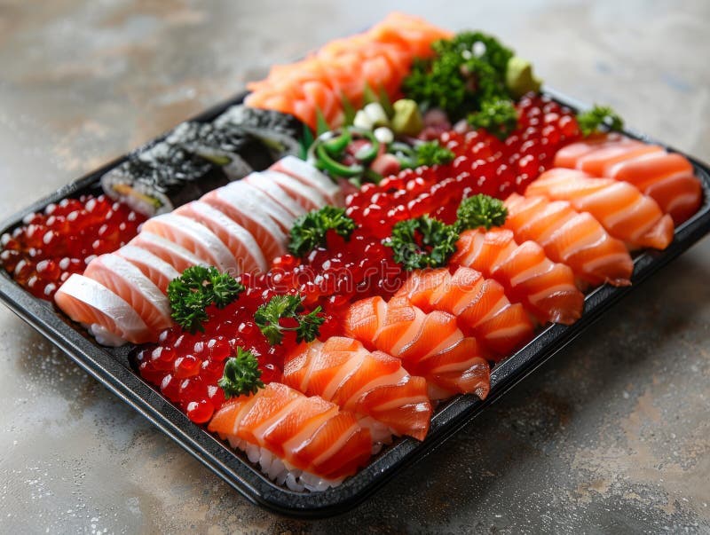Red Sashimi Plate, Japanese Food Stock Image - Image of lunch, fish ...