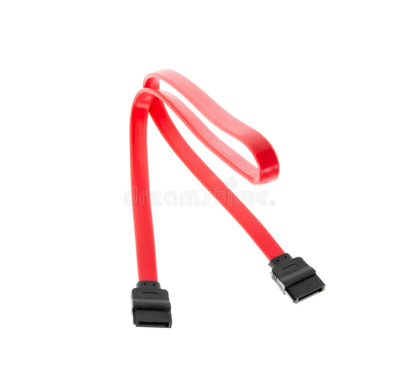 Red sata cable compute stock image. Image of computer - 50789763