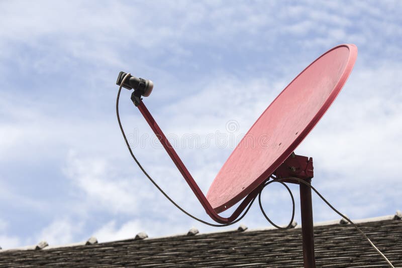 Red satellite stock image. Image of broadcast, media - 33980307