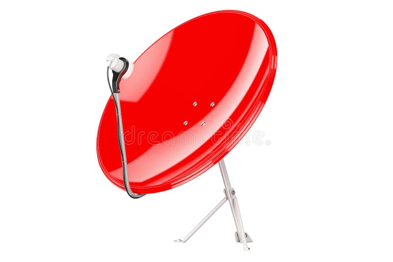 Satellite Internet Access Concept. Communication Satellite Dish with ...