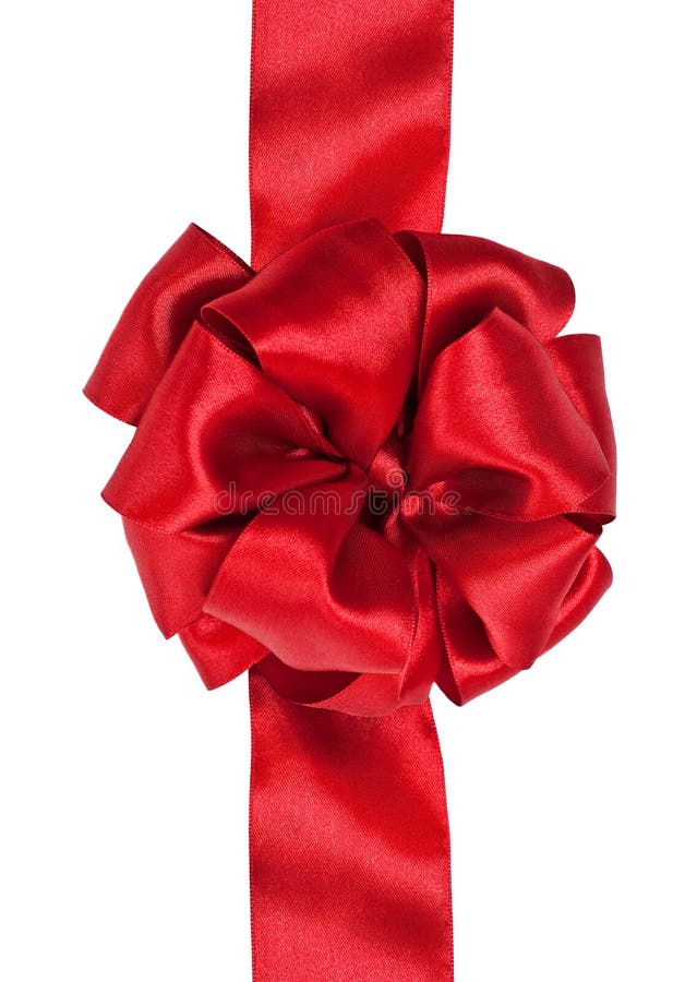 Red satin bow stock image. Image of decoration, background - 17719335