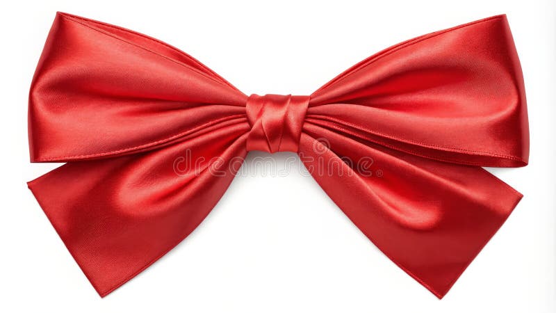 Red Satin Bow Composition, Texture, Celebration Concept Stock ...