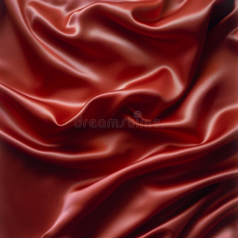 Red Satin Cloth, Fabric Drapes Softly Creating Elegant Background ...