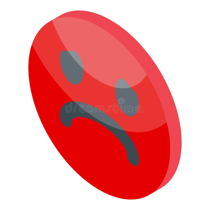 Red Satisfaction Level Icon Isometric Vector. Customer Feedback Stock ...