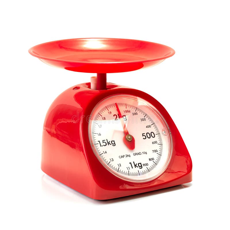 Red scale isolated stock photo. Image of measuring, number - 217427414