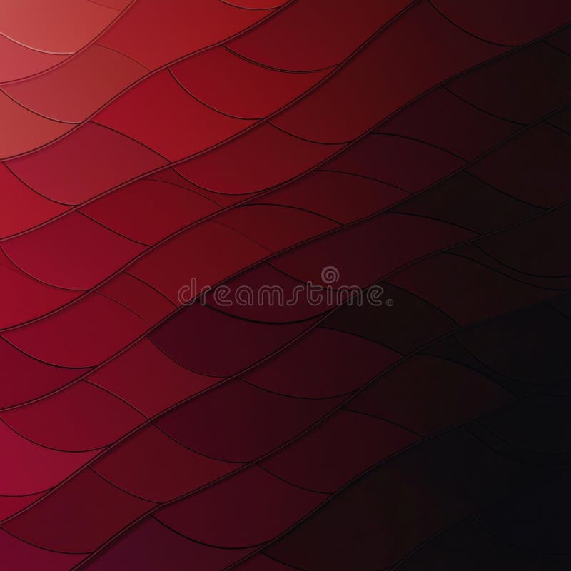 Red Scales: Elegant Pattern of Overlapping Shaded Curves in Gradient ...