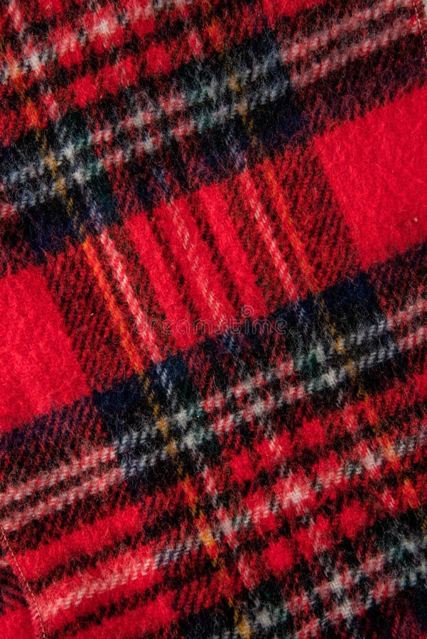 Red Scarf Flannel Fabric Background Texture Stock Image - Image of ...