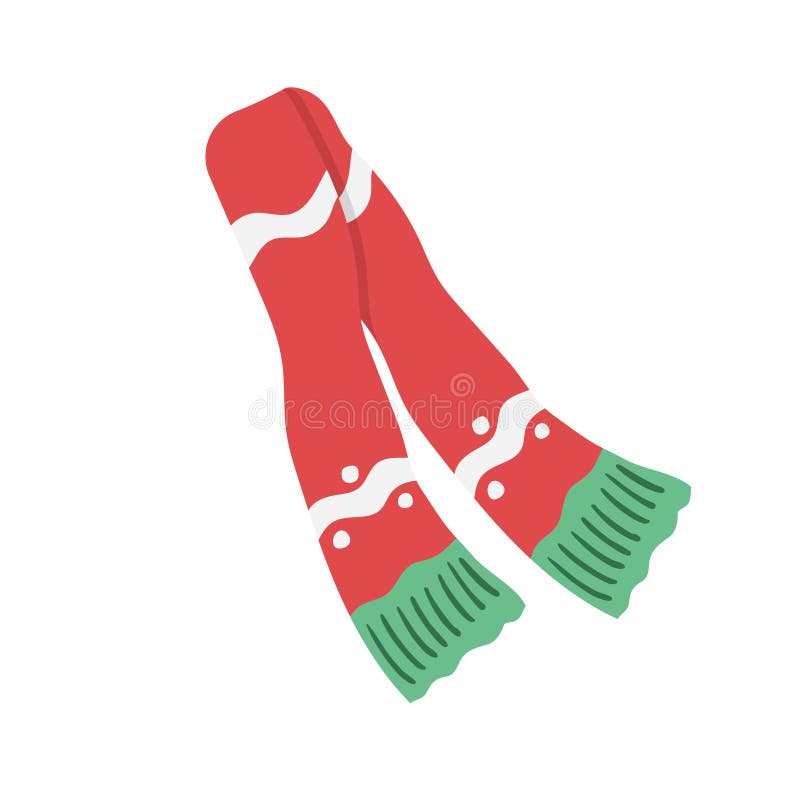 Red Scarf Isolated on White. Stock Vector - Illustration of element ...