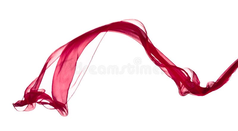 Red Scarf In The Wind , Isolated On White Stock Photo - Image of color ...