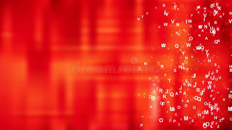 Red Scattered Alphabet Background Design Stock Vector - Illustration of ...