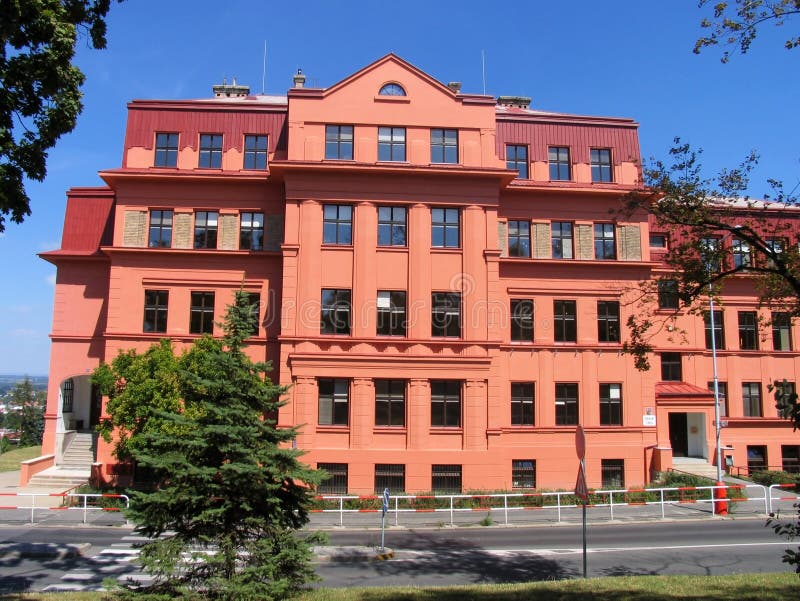 Red school building stock image. Image of schools, brick - 7778995