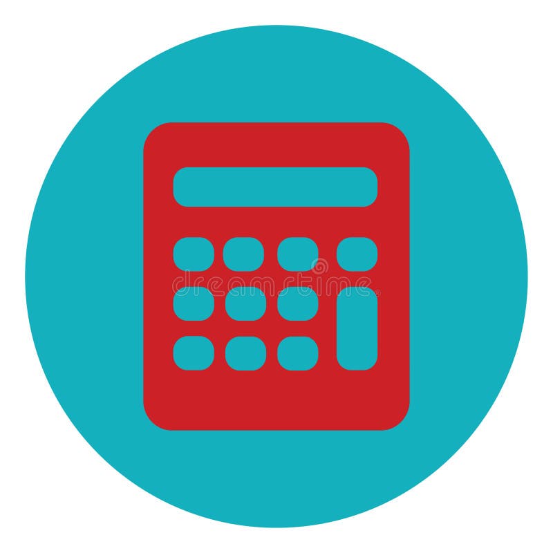 Red School Calculator, Icon Icon Stock Vector - Illustration of vector ...