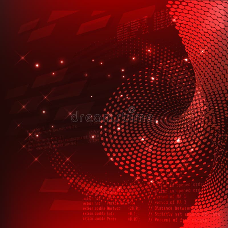 Red Sci Fi Futuristic User Interface. Abstract Hexagon Pattern ...