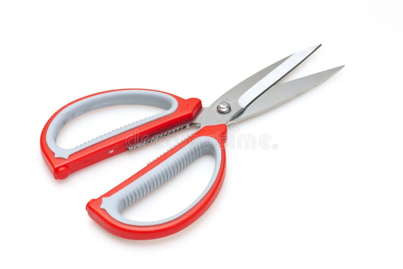 Red scissors stock image. Image of sharp, hair, color - 21825117