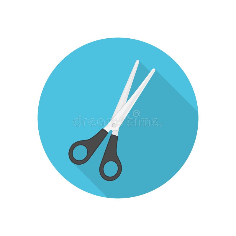 Red scissors icon. stock vector. Illustration of design - 82133739