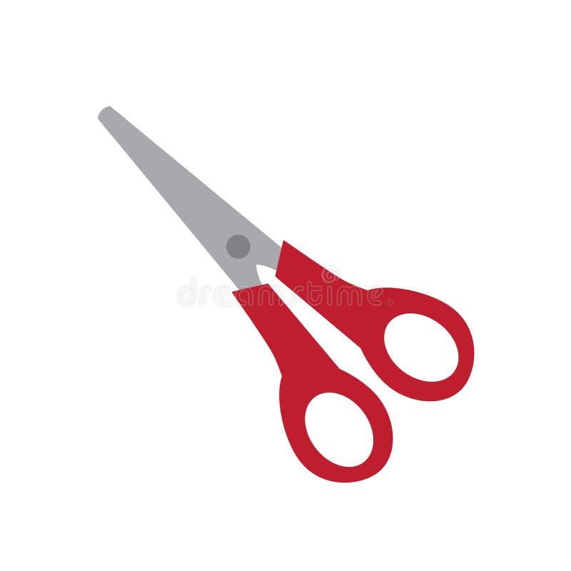 Red scissors icon stock vector. Illustration of steel - 134403269