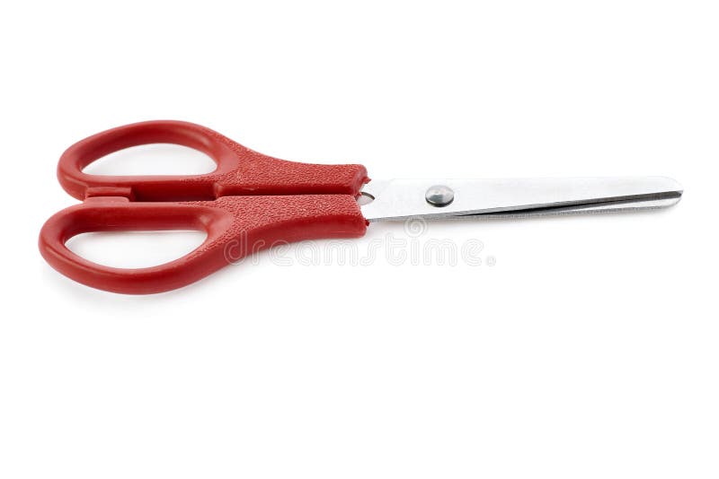 Red Scissors Isolated Over the White Background Stock Image - Image of ...