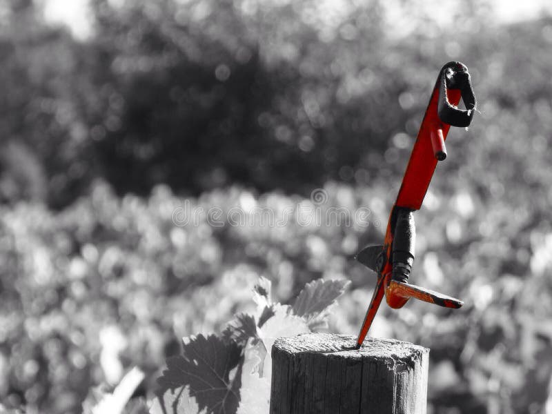 Red scissors on the log stock image. Image of scissor - 68321753