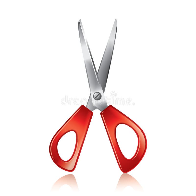 Red Scissors Vector Illustration Stock Vector - Illustration of vector ...