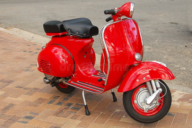 Red Scooter stock photo. Image of transport, commute - 13606670