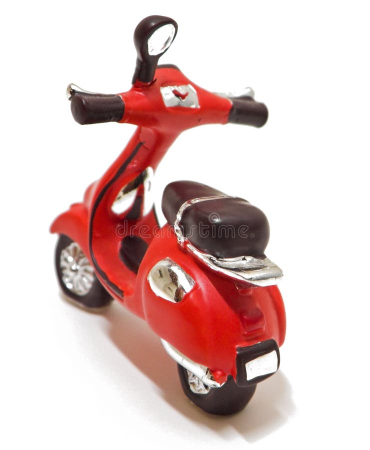 Red Scooter Toy Isolated on White. Stock Photo - Image of mythical ...