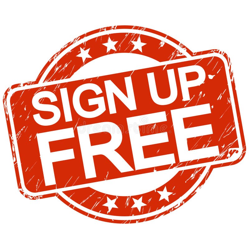 Red Scratched Stamp Sign Up Free Stock Vector - Illustration of shop ...
