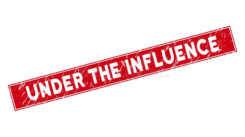 Red Scratched Under the Influence Rectangular Seal Stock Vector ...