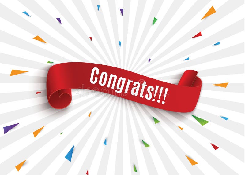 The Red Scroll.congrats on the White Background Stock Vector ...