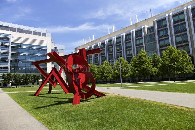 Red sculpture, Boston editorial image. Image of june - 55489790