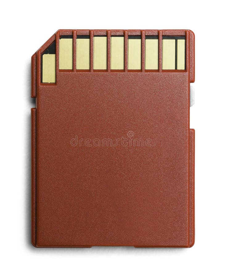 Red SD Card Back stock image. Image of disk, computer - 74708445