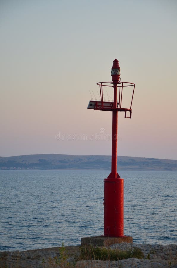 Red sea beacon stock photo. Image of lighthouse, iron - 56993052