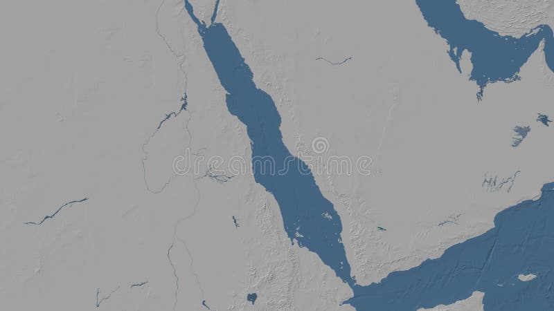 Red Sea. Bounding Box. Steel Blue Map Stock Illustration - Illustration ...